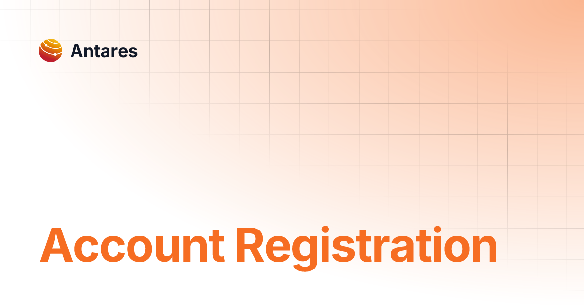 Account Registration | Antares