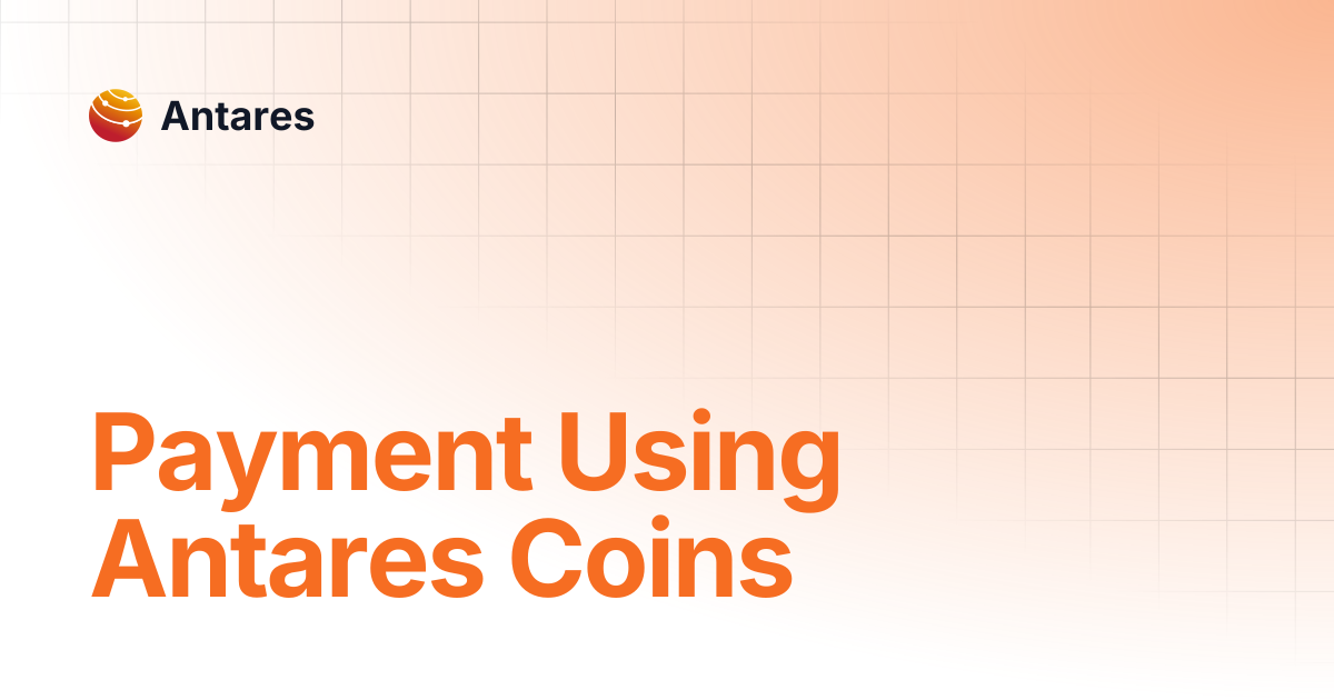 Payment Using Antares Coins | en | Antares